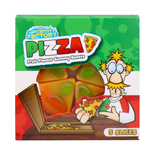 Crazy Candy Factory Gummy Pizza Slices - 24 x 21g Packs | Wholesale Sweets