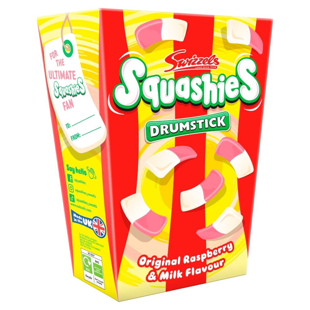 Swizzels Squashies Original Raspberry & Miilk Flavour - 1 x 280g Gift ...
