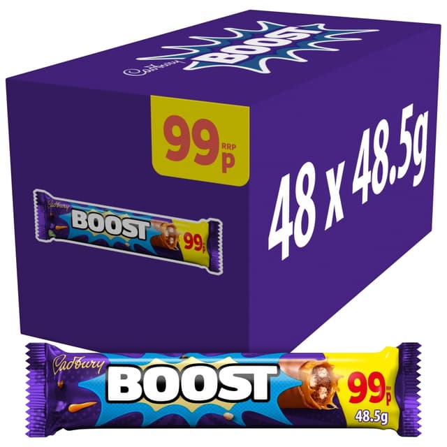 Cadbury Boost Chocolate Bar - 48 x 48.5g Bars | Wholesale Sweets